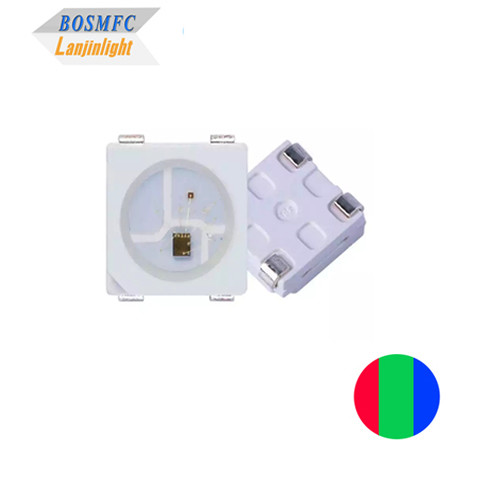 IC Buit-in 4pin Smart 5v SMD 5050 RGB SMD LED ws2813 Ws2812 PLCC4 tri ...