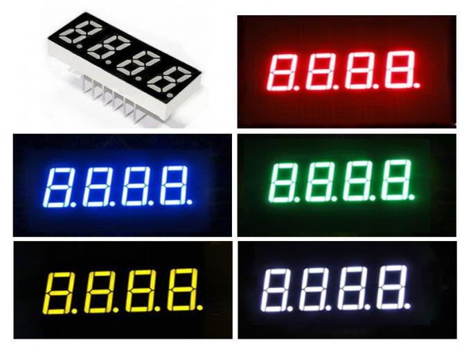 Red Color Four Digit 7 Segment Display 0.56 Inch For LED Indicator
